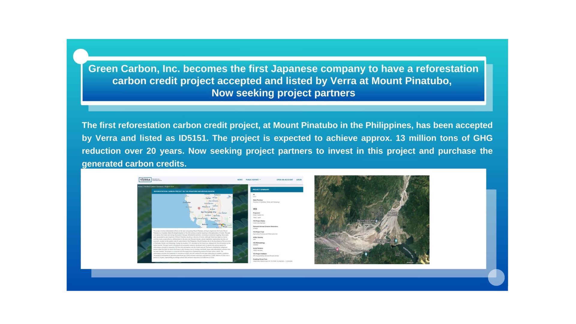 Green Carbon, Inc. becomes the first Japanese company to have a reforestation carbon credit ...