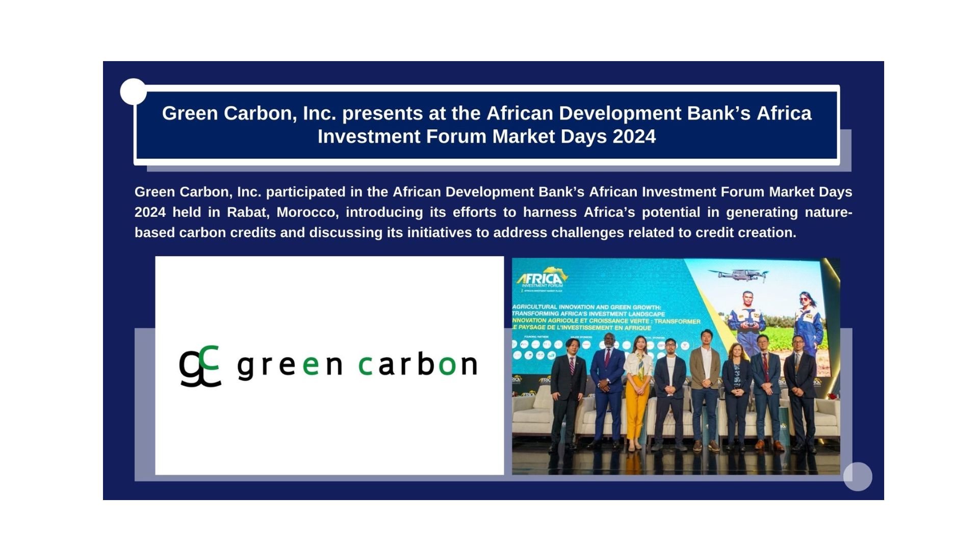 Green Carbon, Inc. presents proposals for creating nature-based carbon credits in agricultural ...