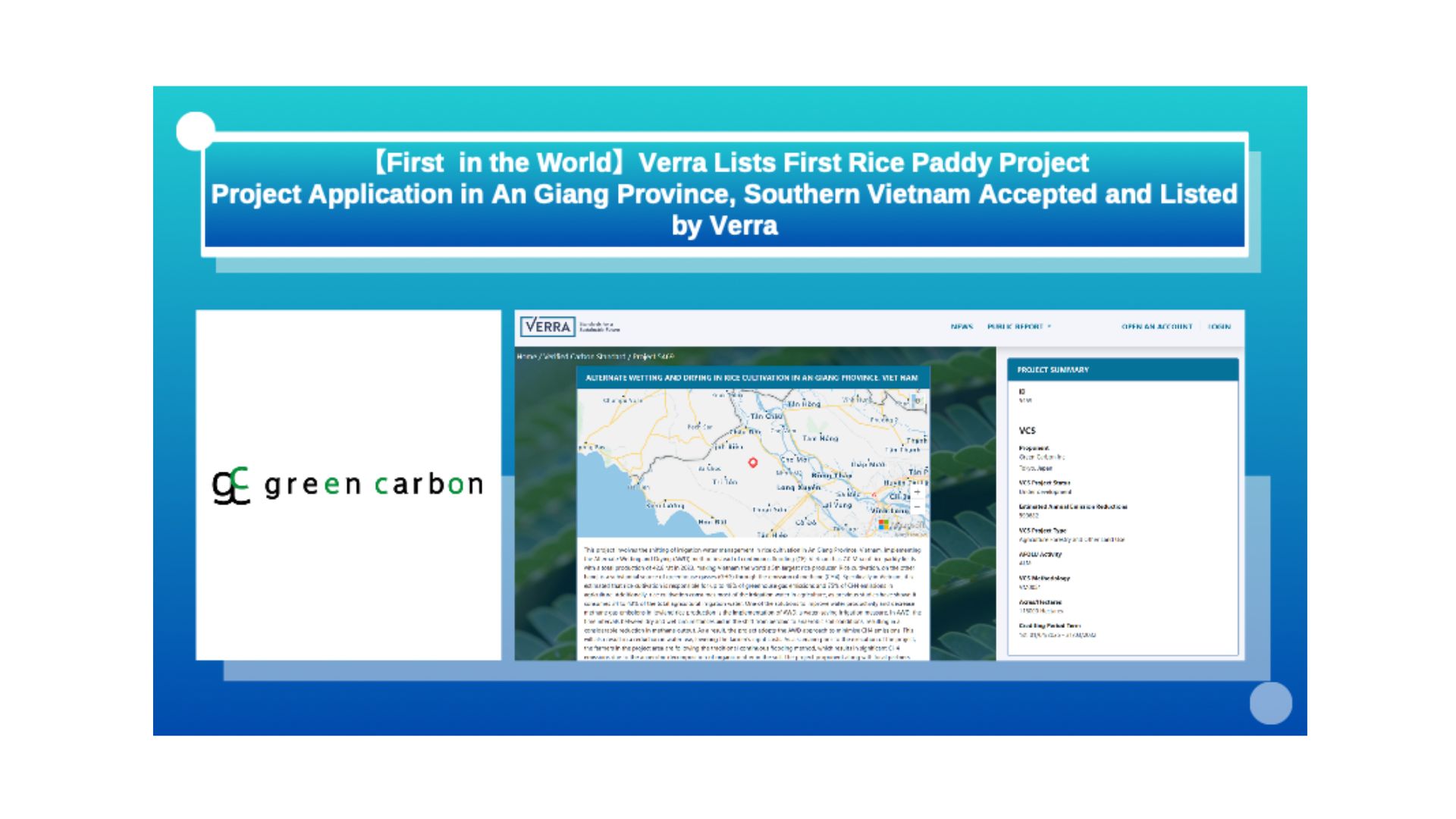 [First in the World] Verra Lists First Rice Paddy Project (VM0051 ...